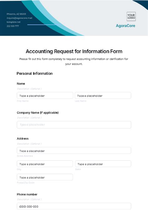 Free Request For Information Form Templates To Edit Online