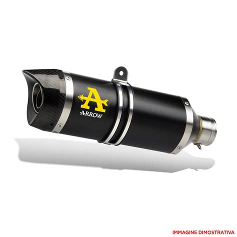 Arrow Exhaust System With Thunder Racing Silencer Dark Aluminium Carbon