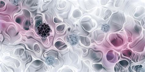 Microscopic View Of Human Cell Structure Showcasing Nucleus Organelles