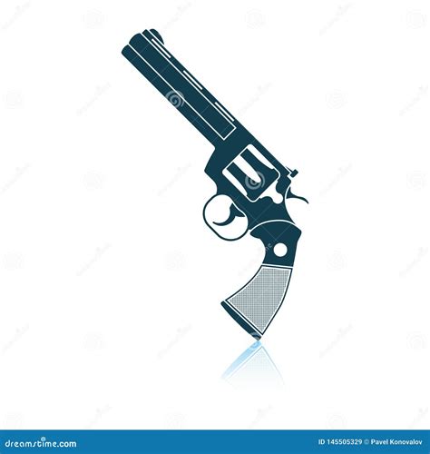 Revolver Gun Icon Stock Vector Illustration Of Battle
