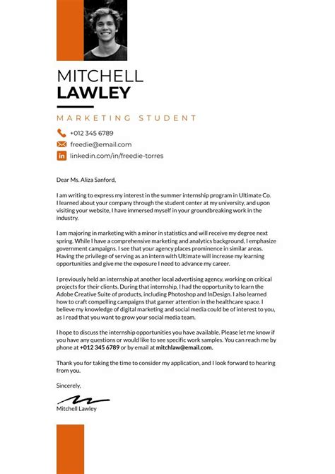 Cover Letter Templates Edit For Free Piktochart