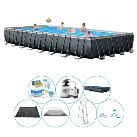 Set De Piscine Intex Ultra Xtr Frame Rectangulaire 975x488x132 Cm