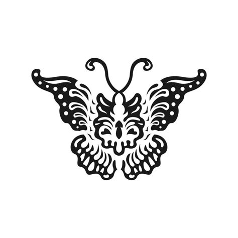 Javanés Batik Mariposa Icono Vector Imagen Ilustración 29370008 Vector