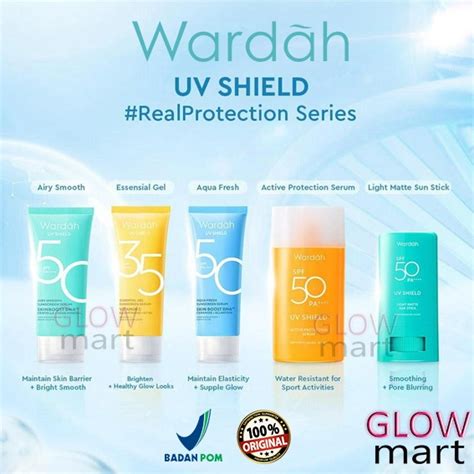 Jual Glowmart Wardah Uv Shield Spf 30 Suncare Spf 50 Airy Smooth
