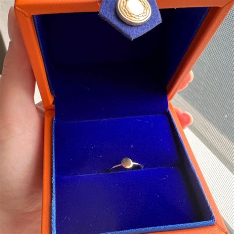 Tiny Round Initail Ring 14k Solid Gold Minimalist Pinky Rings For