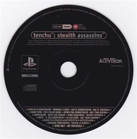 Tenchu Stealth Assassins 1998 PlayStation Box Cover Art MobyGames