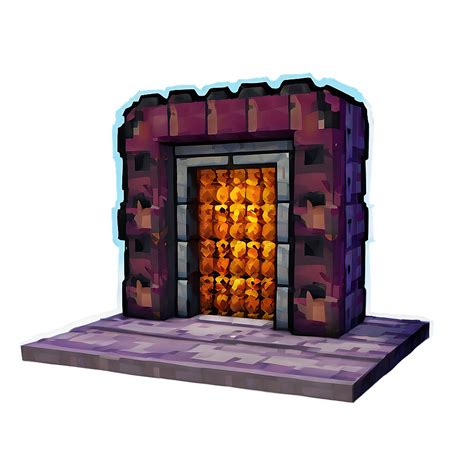 Download Nether Portal With Villagers Png Hvf94