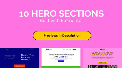 Ai And Saas Elementor Hero Sections Package