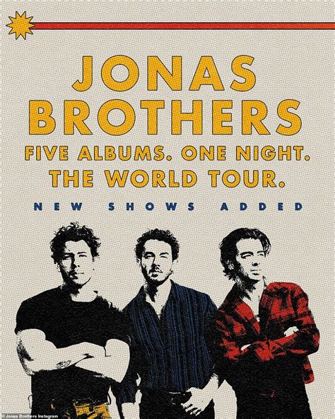 Jonas Brothers Announce 50 New Tour Dates Daily Mail Online