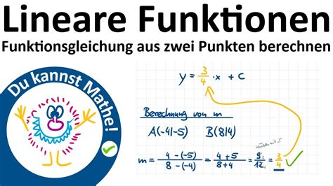 Funktionsgleichung Einer Geraden Aus Zwei Punkten Berechnen Lineare
