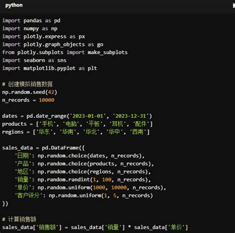 Python数据可视化项目实战：从零搭建销售数据分析系统 知乎