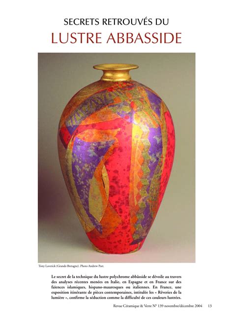Pdf Secrets Retrouvés Du Lustre Abbasside
