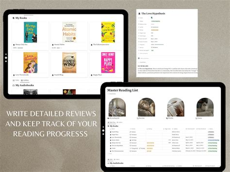 Notion Reading Tracker Digital Reading Journal Notion Reading Template Book Tracker Reading