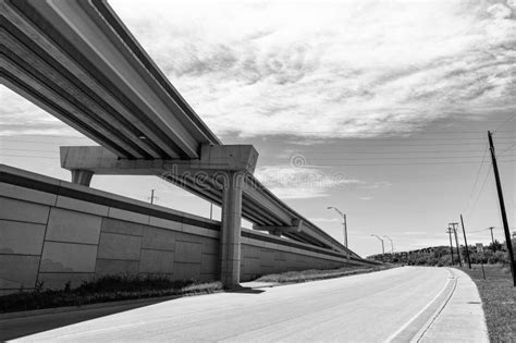 Bridge Overpass On Highway Structural Overpass In Perspective Overpass Structure Of Bridge