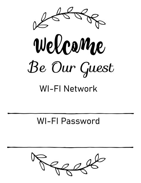 Guest Wifi Password 10 Free Pdf Printables Printablee