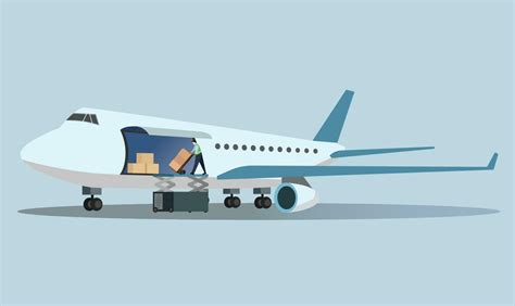 Air Cargo Delivery Vector Illustration Airplane Freight Logistic