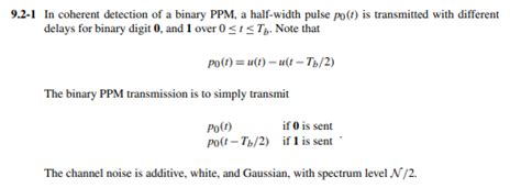 9 2 1 In Coherent Detection Of A Binary Ppm A
