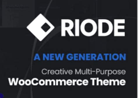 Riode Theme WP GPL Multi Purpose WooCommerce Websites Gpl Theme Plugin