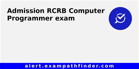 rcrb computer programmer all latest notifications exam date admit