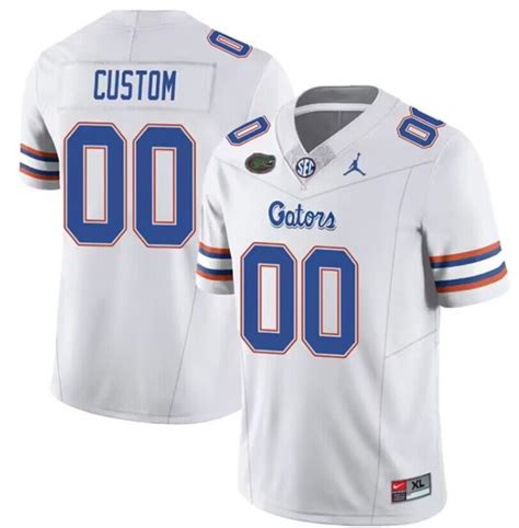 Mens Florida Gators Active Player Custom White 2023 Fuse Stitched