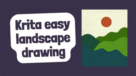 Krita Landscape Drawing Easy Landscape Drawing Tutorial Krita