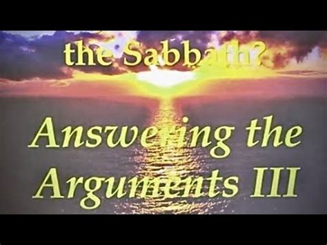 Can You Defend The Sabbath Part Youtube