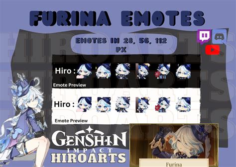 Genshin Impact Furina Emote Package Genshin Impact Furina Etsy