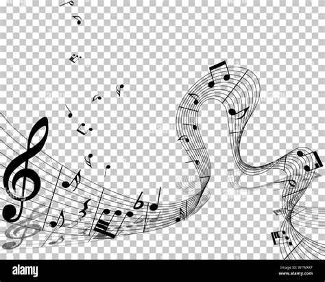 Notas musicales de vectores de fondo personal para uso de diseño Imagen