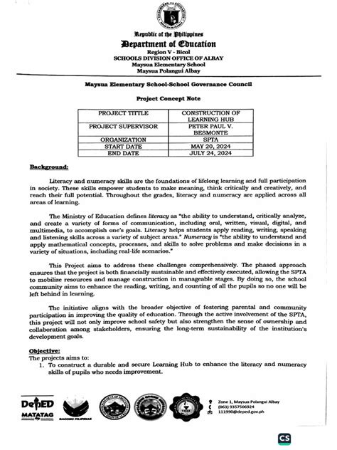 Project Concept Note Pdf