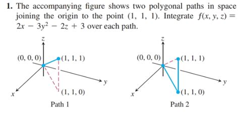 Answered 1 The Accompanying Figure Shows Two Polygonal Paths In Space