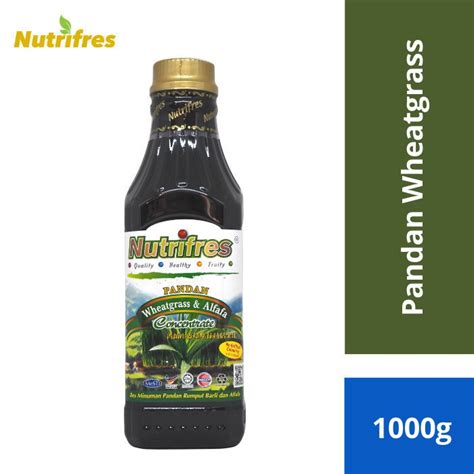 Nutrifres Pandan Wheatgrass Fruit Juice Concentrate Cordial 1000g Shopee Malaysia