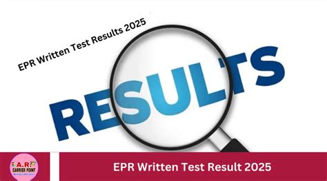 Epr Written Test Result 2025 Ar Carrier Point