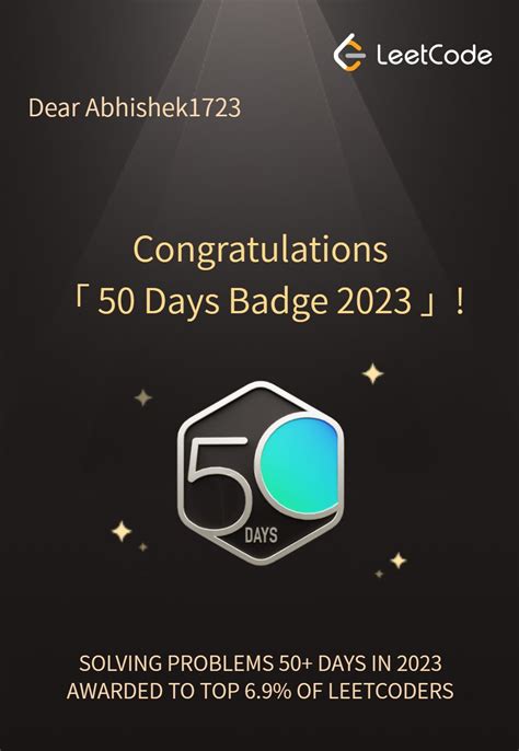 My 50th Day Of Leetcodechallenge On Leetcode Abhishek Sahu Posted On