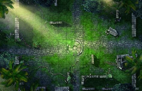 Ras Nsi Paper Miniature Jungle Battle Map Dungeon Masters Guild