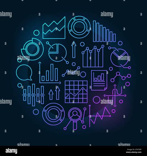 Data Analytics Circular Illustration Vector Modern Creative Financial
