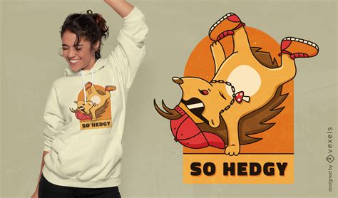 Hedgehog Breakdancing T Shirt Design Vector Download