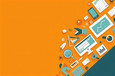 A Vibrant Backdrop Features A Variety Of Design Elements Showcasing Tools For Crm Automation