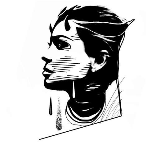 Tattoo Sketch Drawing Design Flash Portrait Black Work