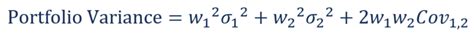 Portfolio Variance Definition Calculate Formula