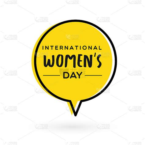 国际妇女节。3月8日。演讲泡沫。人权、平等、赋权的概念。矢量插图，平面设计