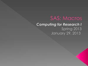 Sas Macro Presentation