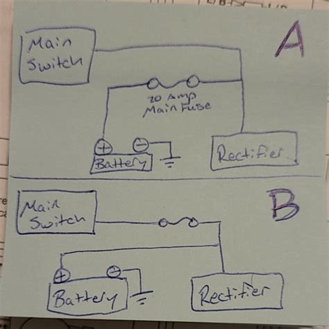 Wire Battery Rectifier And Main Fuse R Projectbike