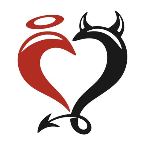 Devil Heart Cuttable Design Png Dxf Svg And Eps File Silhouette Etsy
