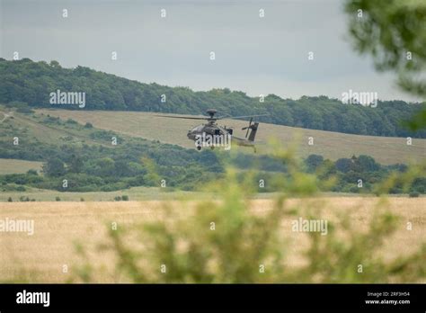 Close Up Of British Army Ah 64e Boeing Apache Attack Helicopter Zm722