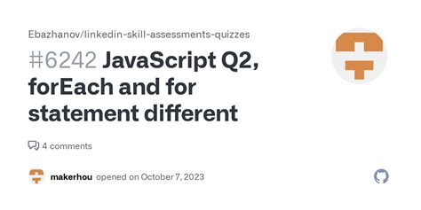 Javascript Q2，foreach And For Statement Different · Issue 6242