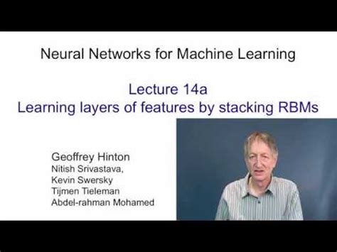 Lecture 14.1 — Learning layers of features by stacking RBMs — [ Deep Learning | Hinton | UofT ...