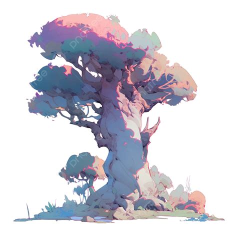 صورة ظلية شجرة الكرتون شجرة خيال أسود Png صورة للتحميل مجانا
