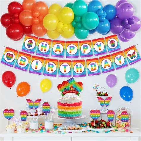 Homond Pop Birthday Decorations Pop Party Decorations Supplies Kit Pop