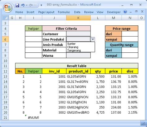 Excel Coretan Mr Kid Formula Filter Data Filtering Formula