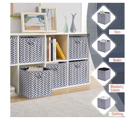 Ornavo Home 6pk 13 Printed Collapsible Storagecube Bins